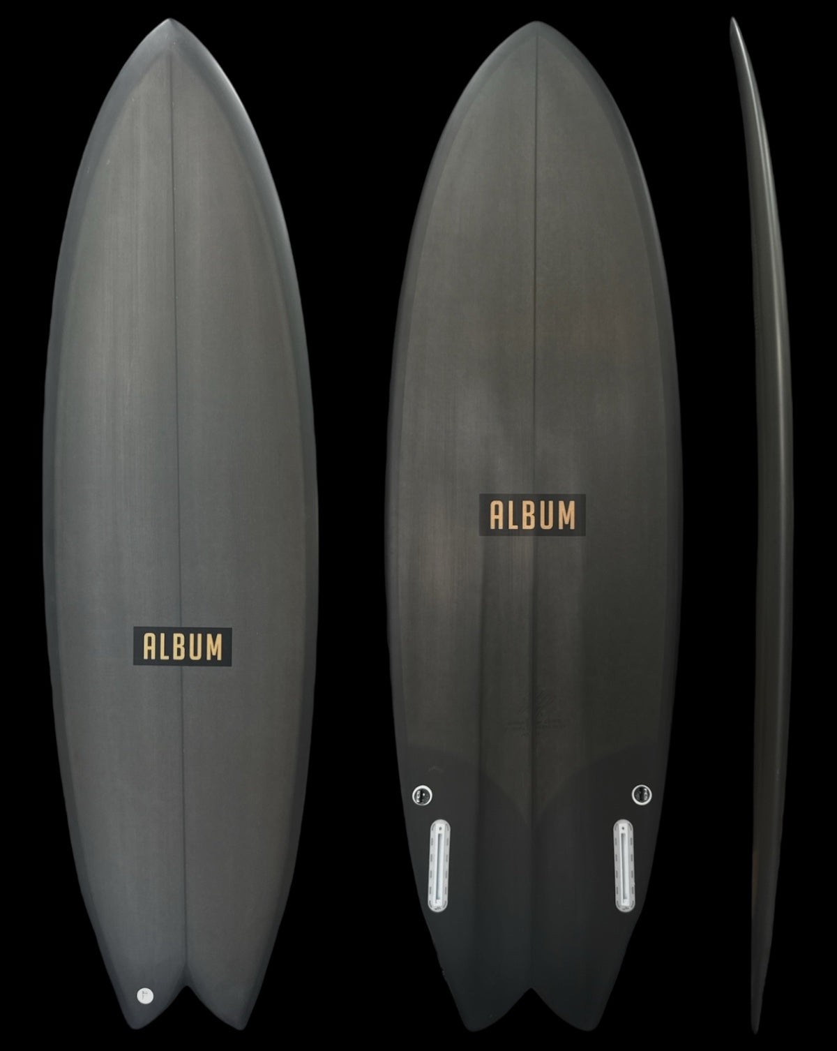 VESPER MINI TWINZER - 5'8" X 19.75 X 2.38, 30.4L FUTURES GUNMETAL